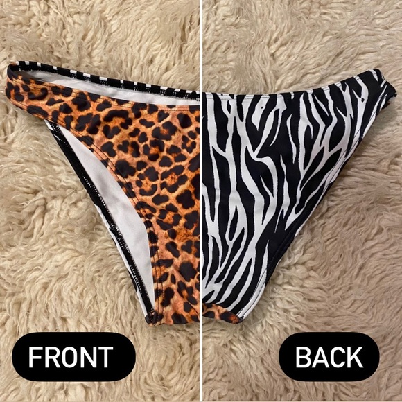 ASOS | Swim | Asos Luxe Palm Two Tone Bikini Bottoms | Poshmark